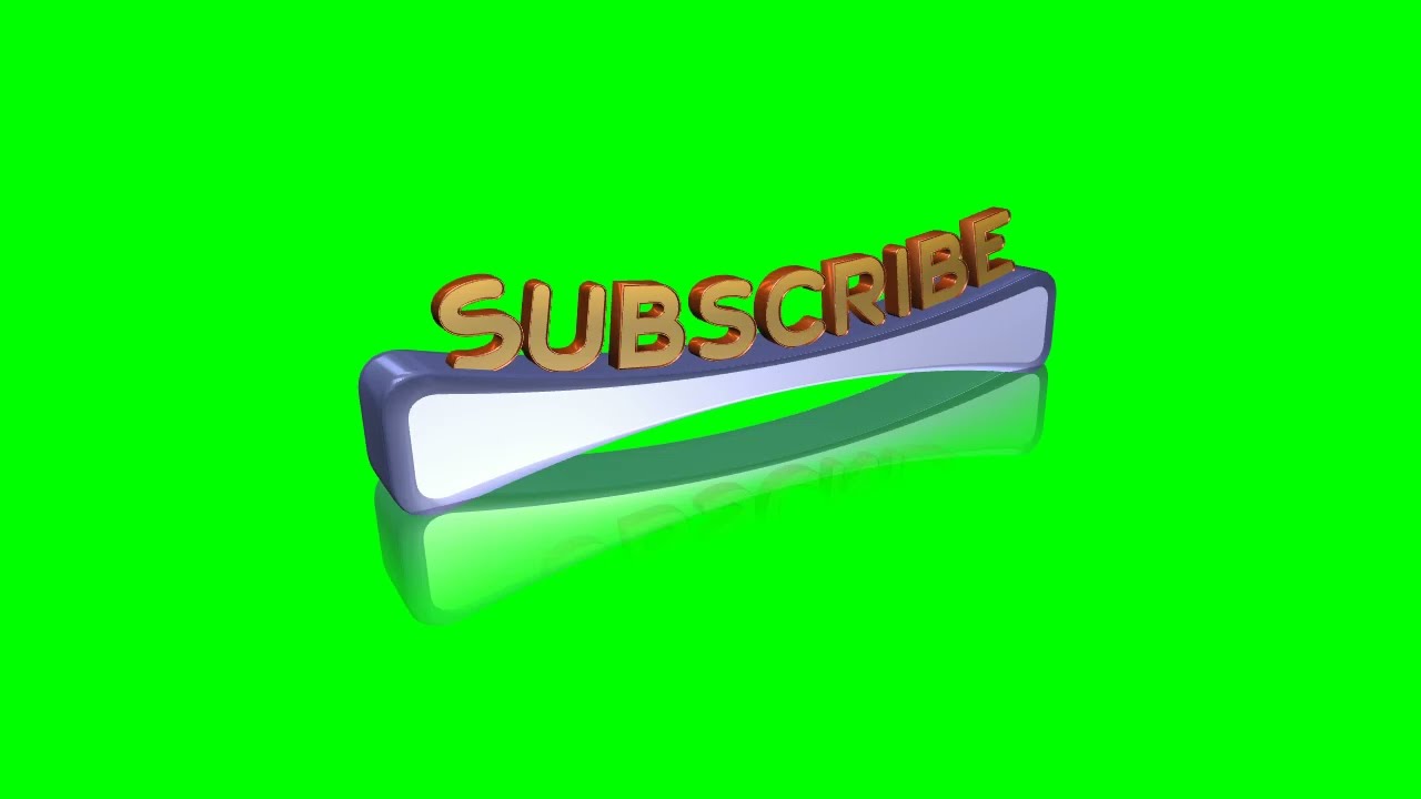 Green Screen Subscribe Button Animated Royalty Free Video 0004 - YouTube