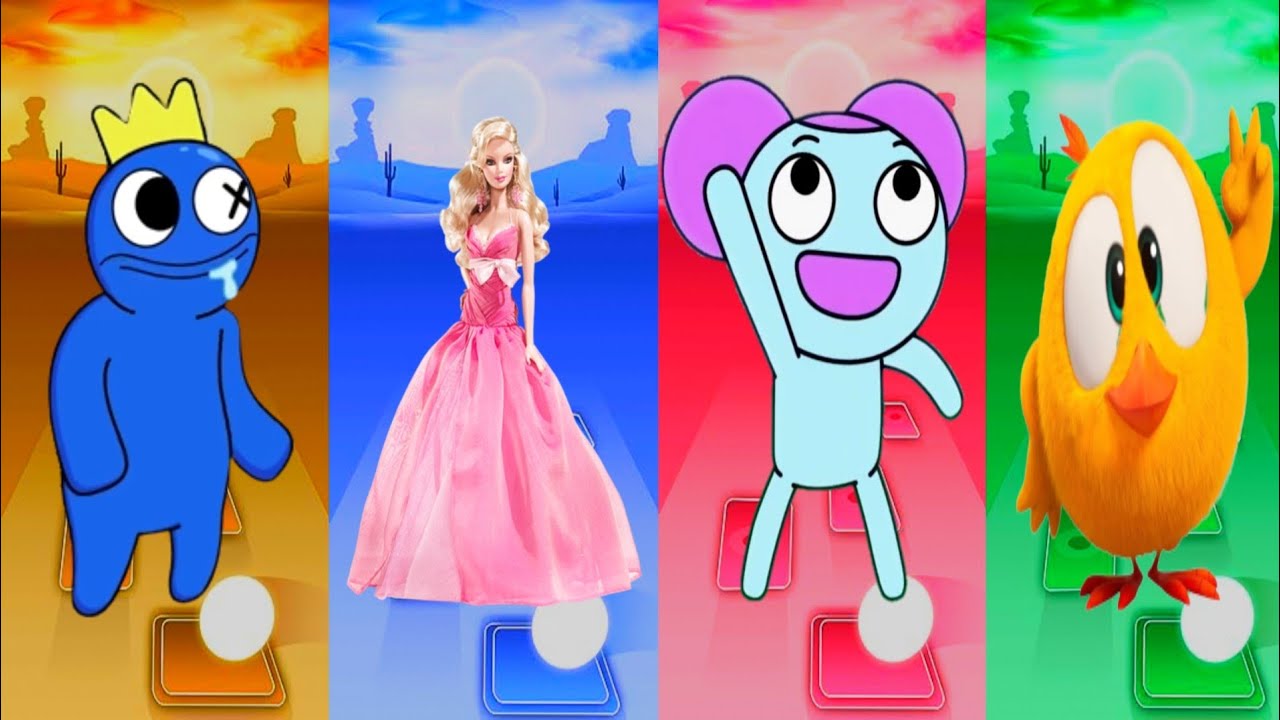 BLUE🆚Barbie🆚The Angry Birds🆚Finding Nemo Who is best player?? - YouTube