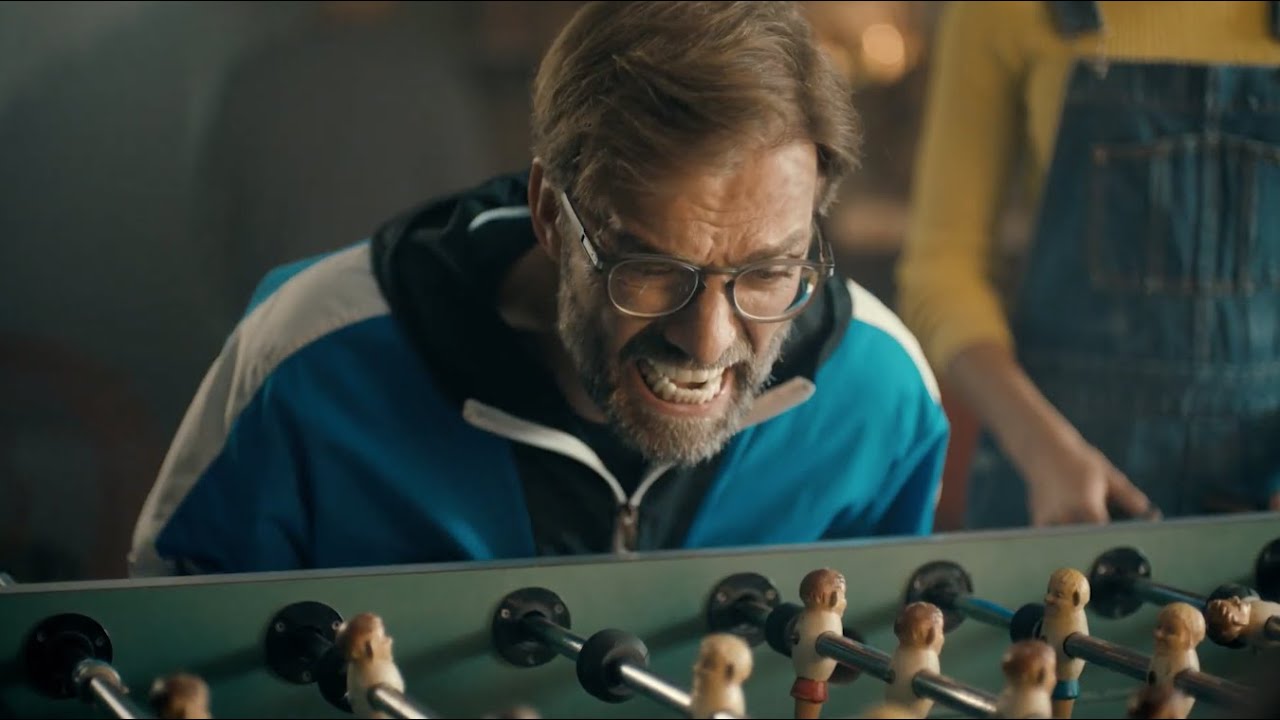 Snickers - Angry Jürgen Klopp at table football - YouTube