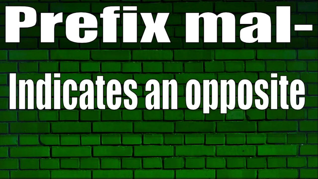 Esperanto: Prefix mal- - YouTube