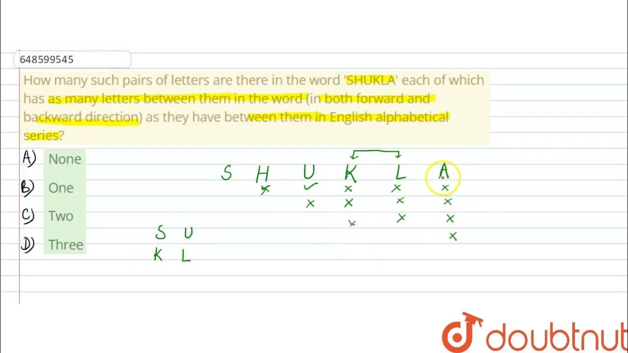 How Many Such Pairs Of Letters Are There In The Word SHUKLA Each Of how-many-such-pairs-of-letters-are-there-in-the-word-shukla-each-of