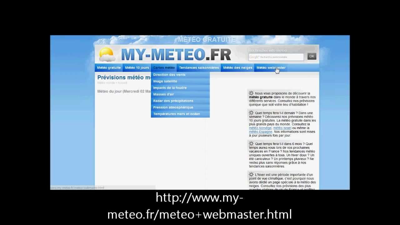 Comment installer la météo sur votre blog ? - YouTube