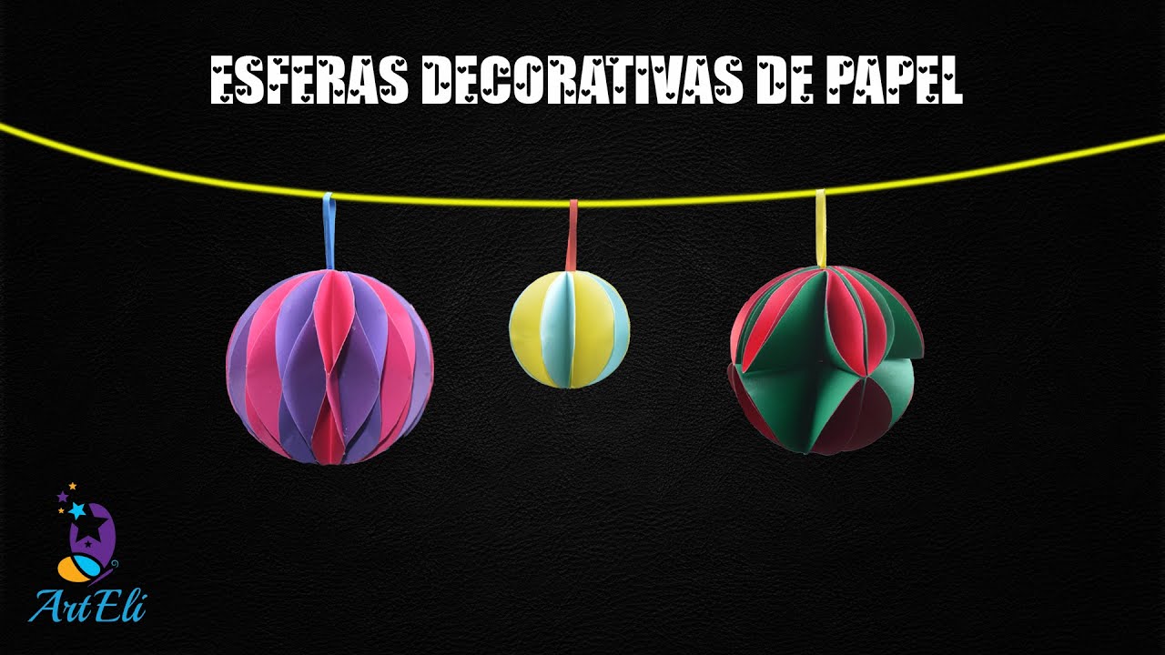 DIY - COMO HACER ESFERAS DE PAPEL - YouTube