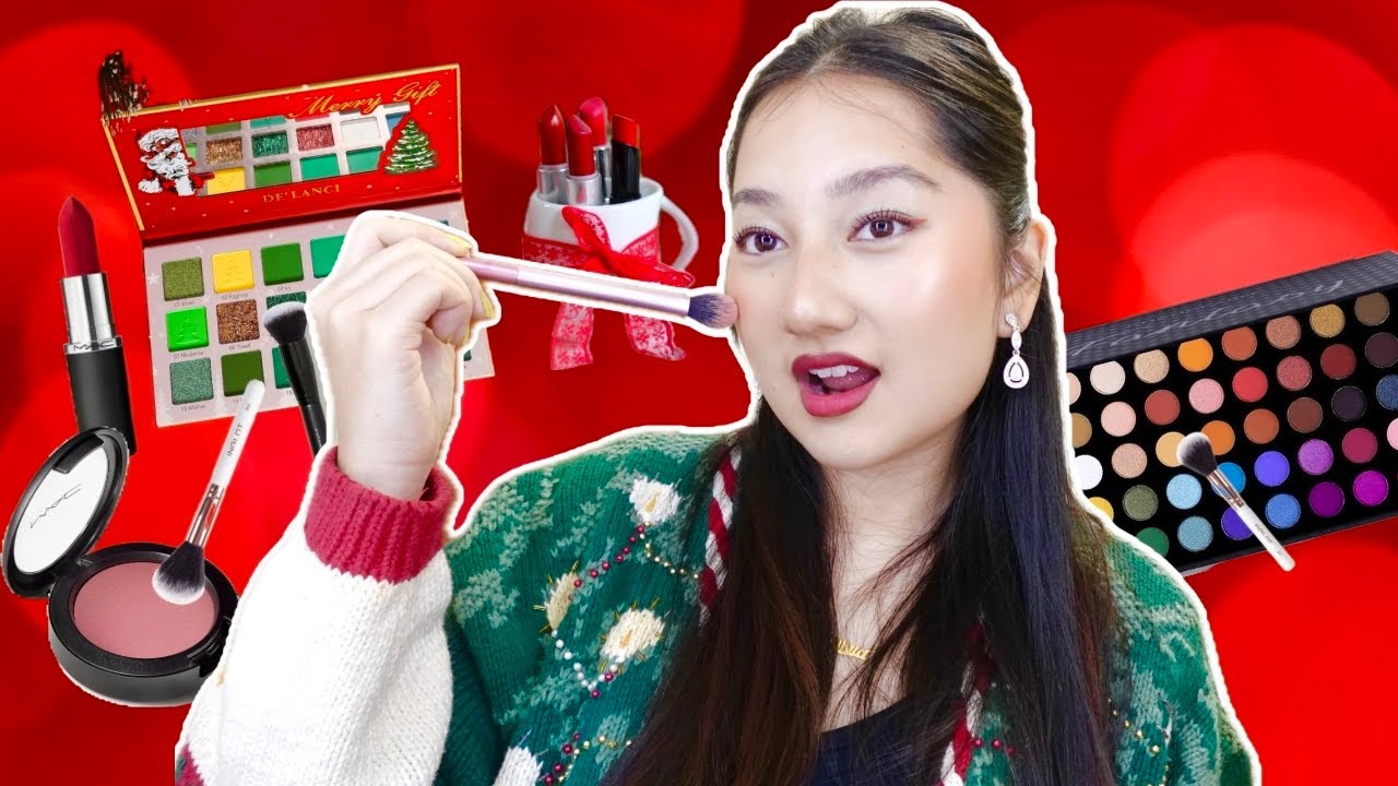 A FULL FACE OF CHRISTMAS MAKEUP **Vlogmas Day 8 - YouTube