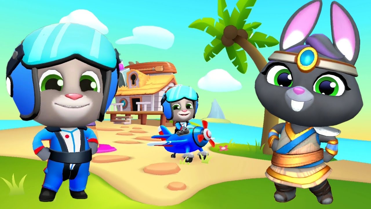 Talking Tom Fly Run vs Talking Tom Gold Run 2 \ Legendary Pilot Tom vs ...