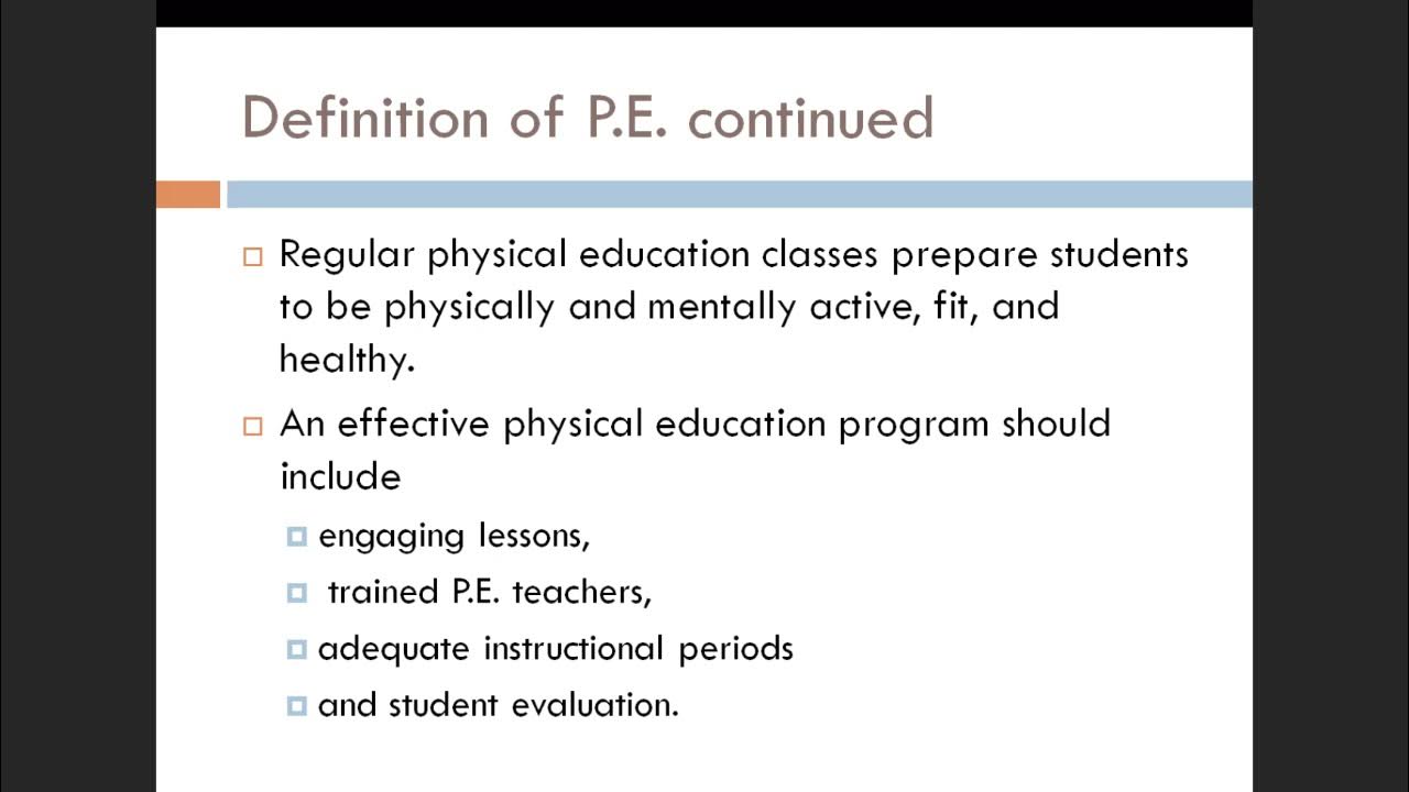 Physical Education Introduction to Physical Education Grade 7 - YouTube