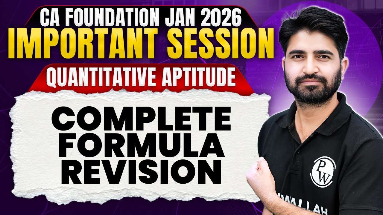 CA Foundation Quantitative Aptitude: Complete Formula Revision ...