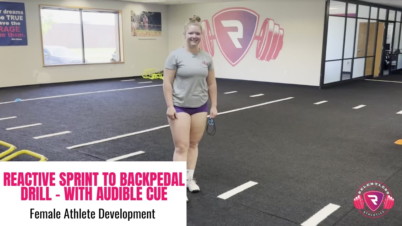 REACTIVE SPRINT TO BACKPEDAL DRILL - with audible cue - YouTube