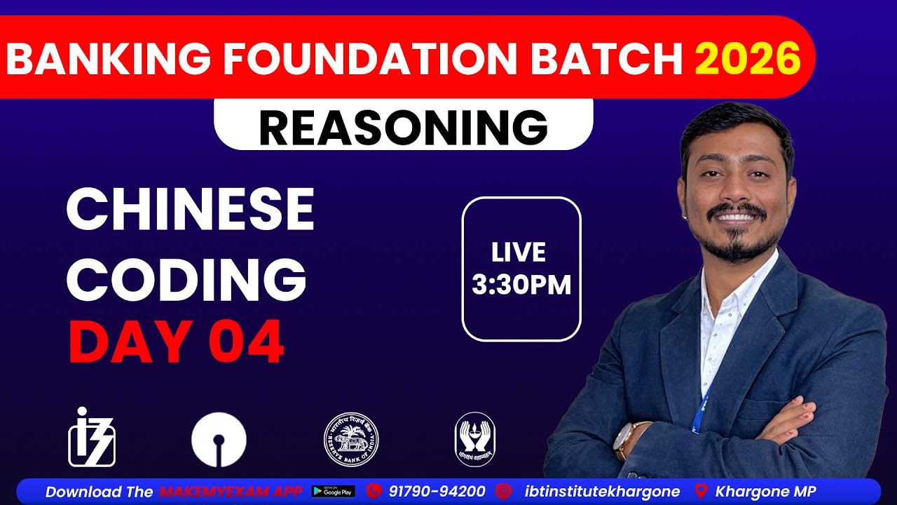 CHINESE CODING | DAY 04 REASONING |BANKING Foundation Batch 2026 - YouTube