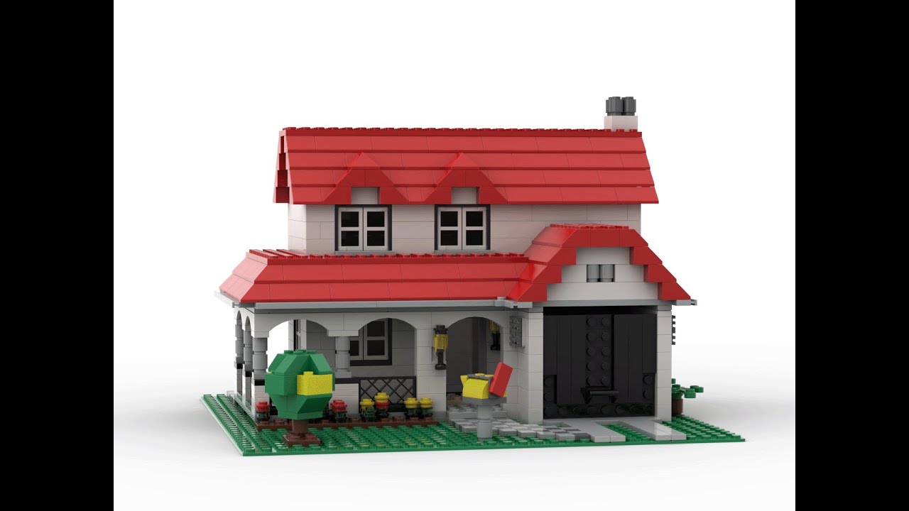 Lego 4956 House Speed Build Studio Bricklink LDD - YouTube