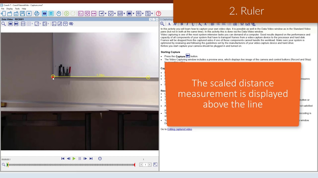 Coach 7 Data Video Tutorial - Frame measurement tools - YouTube