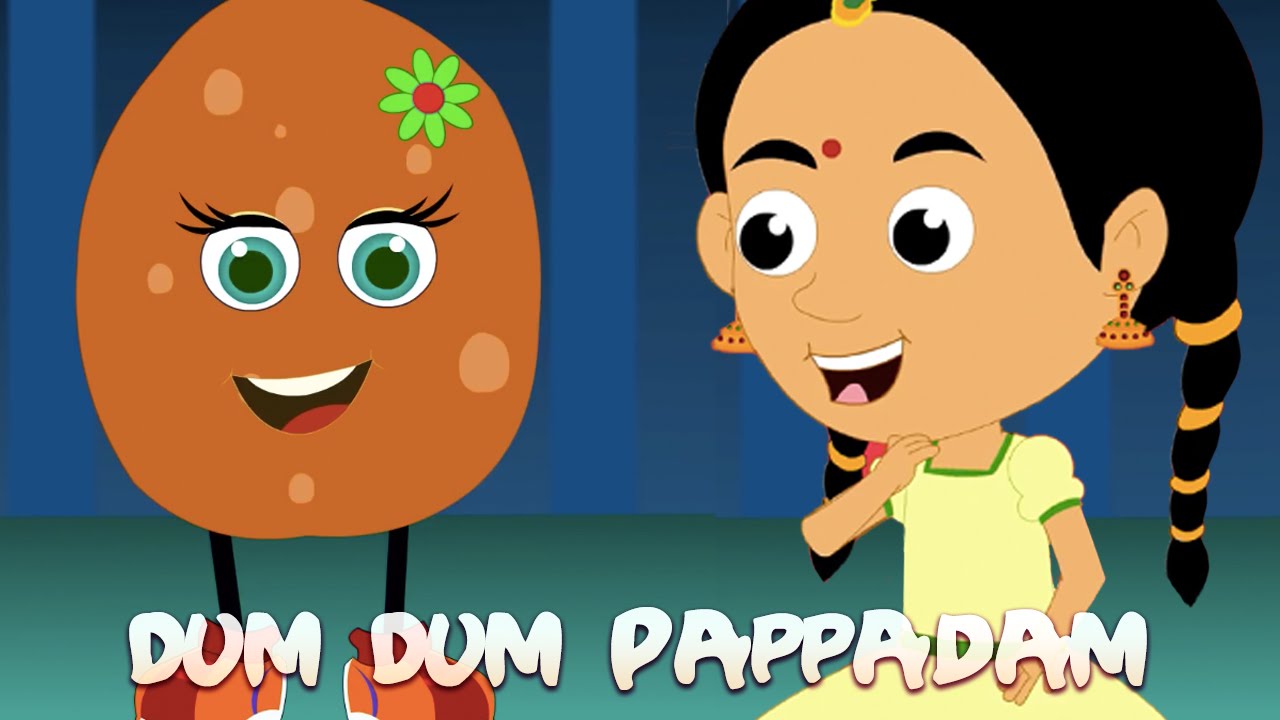 Dum Dum Pappadam | ഡും ഡും പപ്പടും | Popular Malayalam Rhymes Animation ...