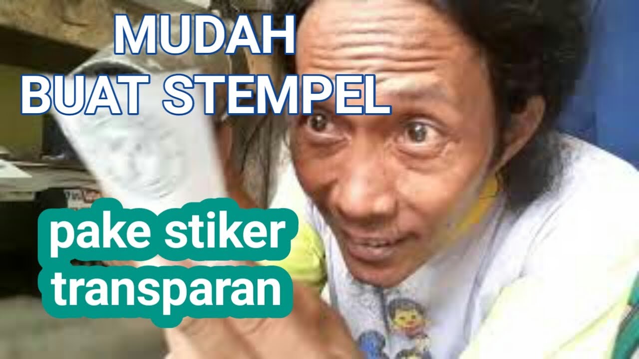 cara buat stempel warna - menggunakan stiker transparan - YouTube