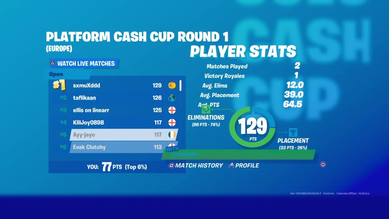 Platform cash cup! | Fortnite - YouTube