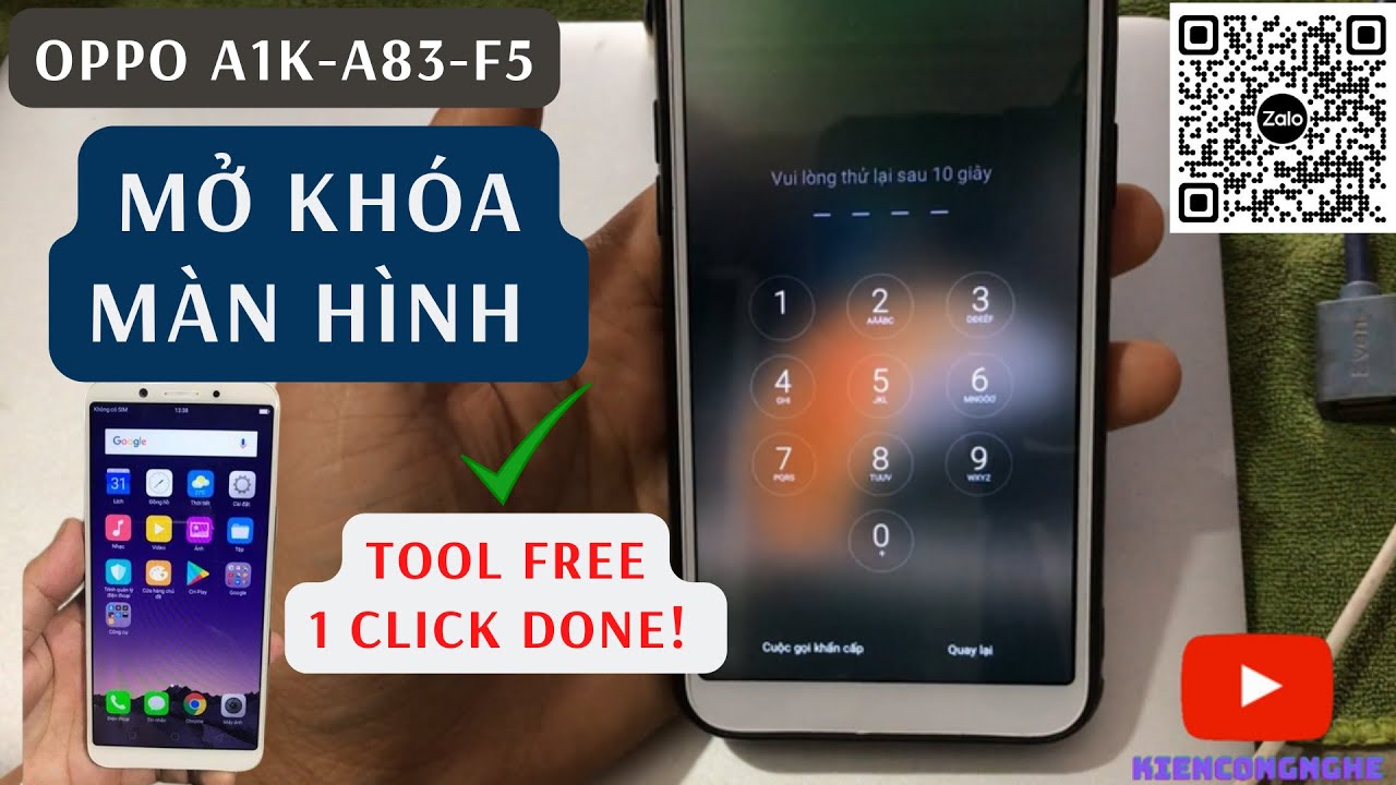 Oppo A83 A1K F5...Khóa Mật Khẩu Màn Hình Tool Free One Click! Đã Test ...