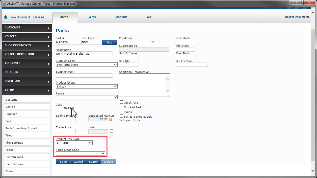 Manage Online Setup: Line Codes & Parts - YouTube