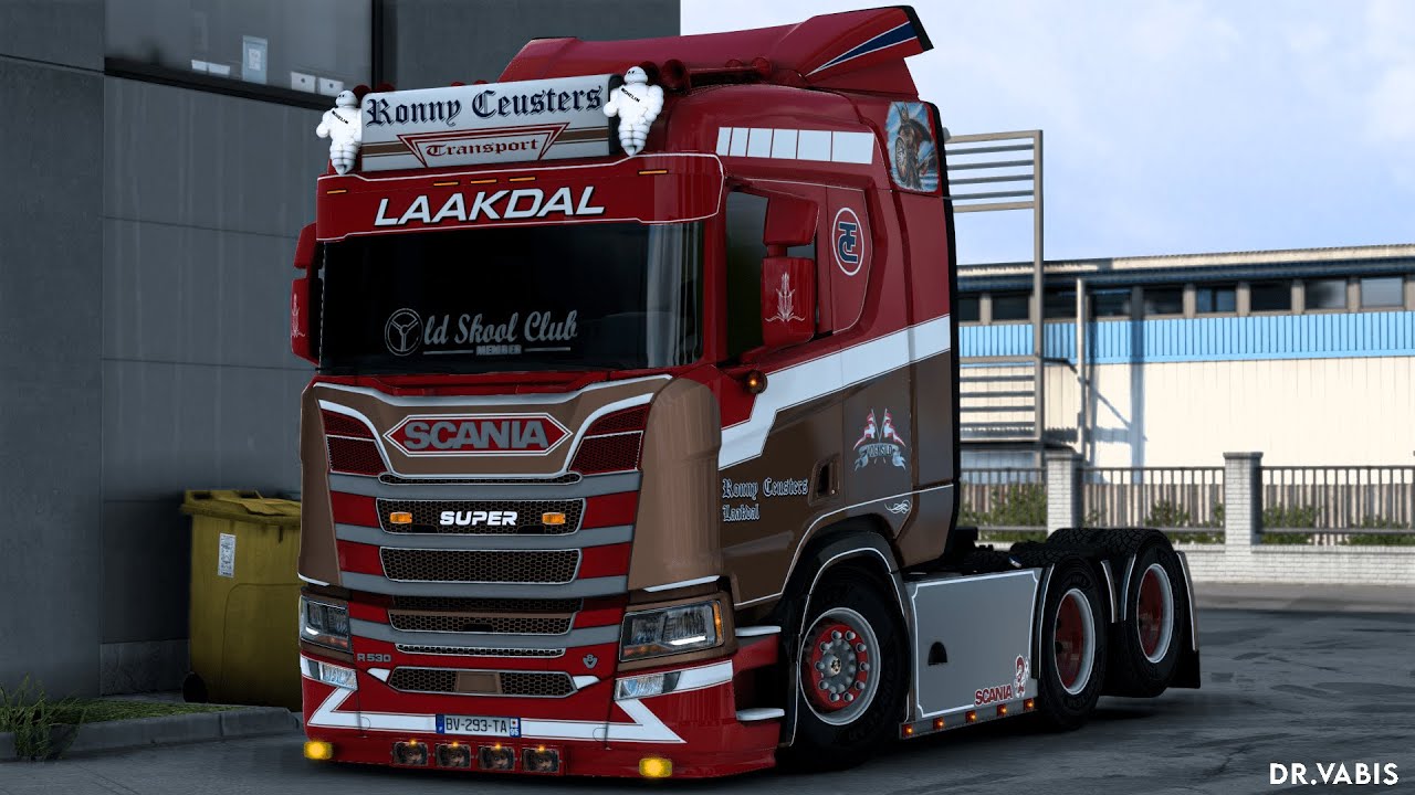 Ets2 1 45 Scania Next Gen Ronny Ceusters Transport And Red Black Interior