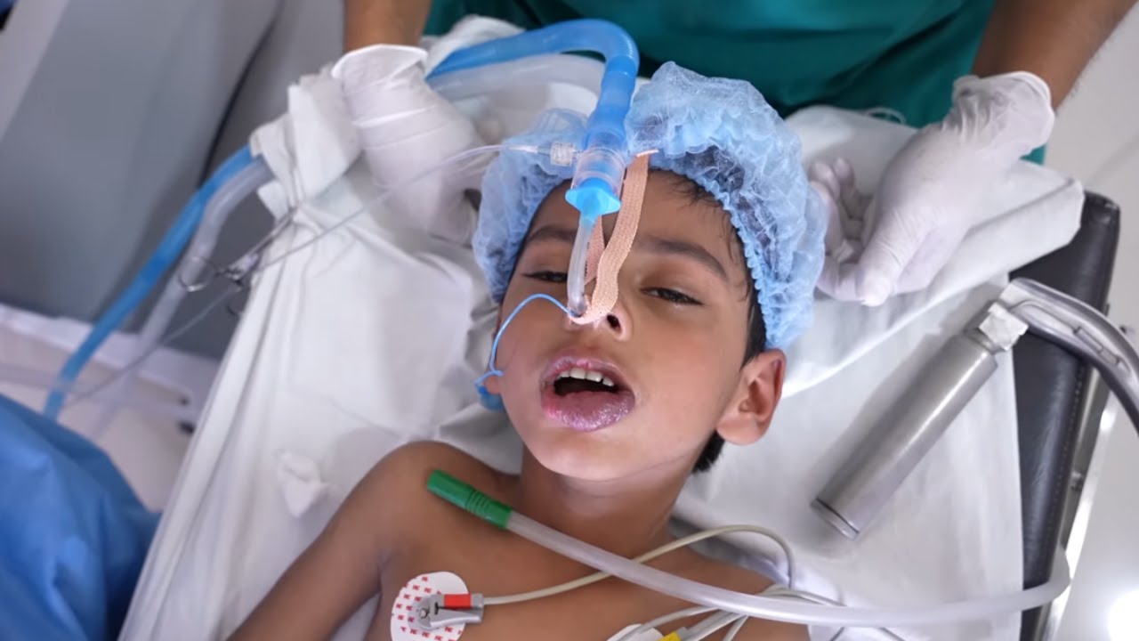 5 Year old Boy with Hemangioma going under Sleep Anesthesia - YouTube