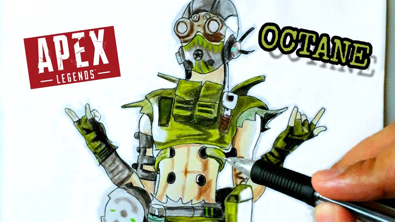 Como dibujar a OCTANE de Apex Legends - YouTube