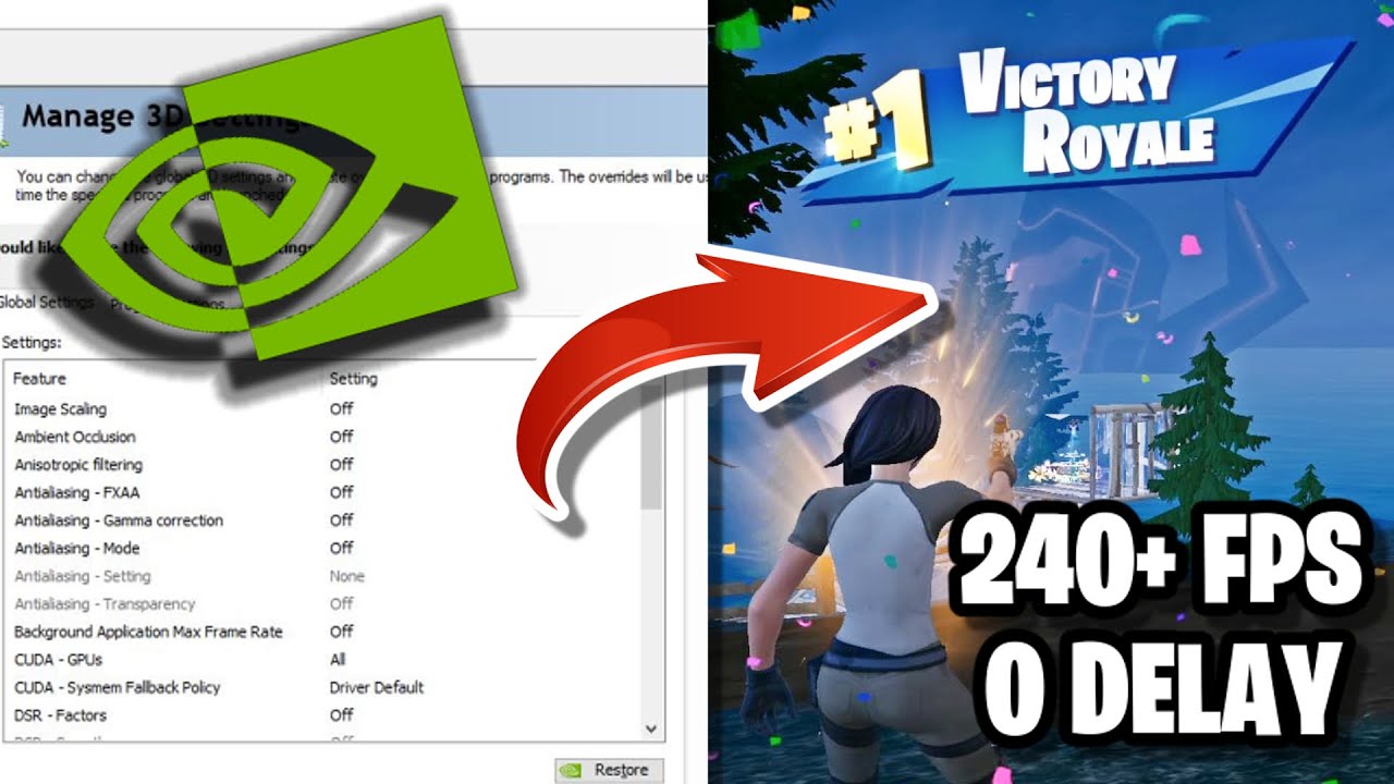 BEST NVIDIA SETTINGS FOR FORTNITE SEASON 4! (240+ FPS) - YouTube
