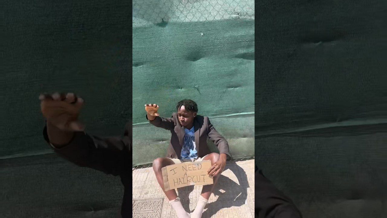 Homeless man wants a trim - YouTube