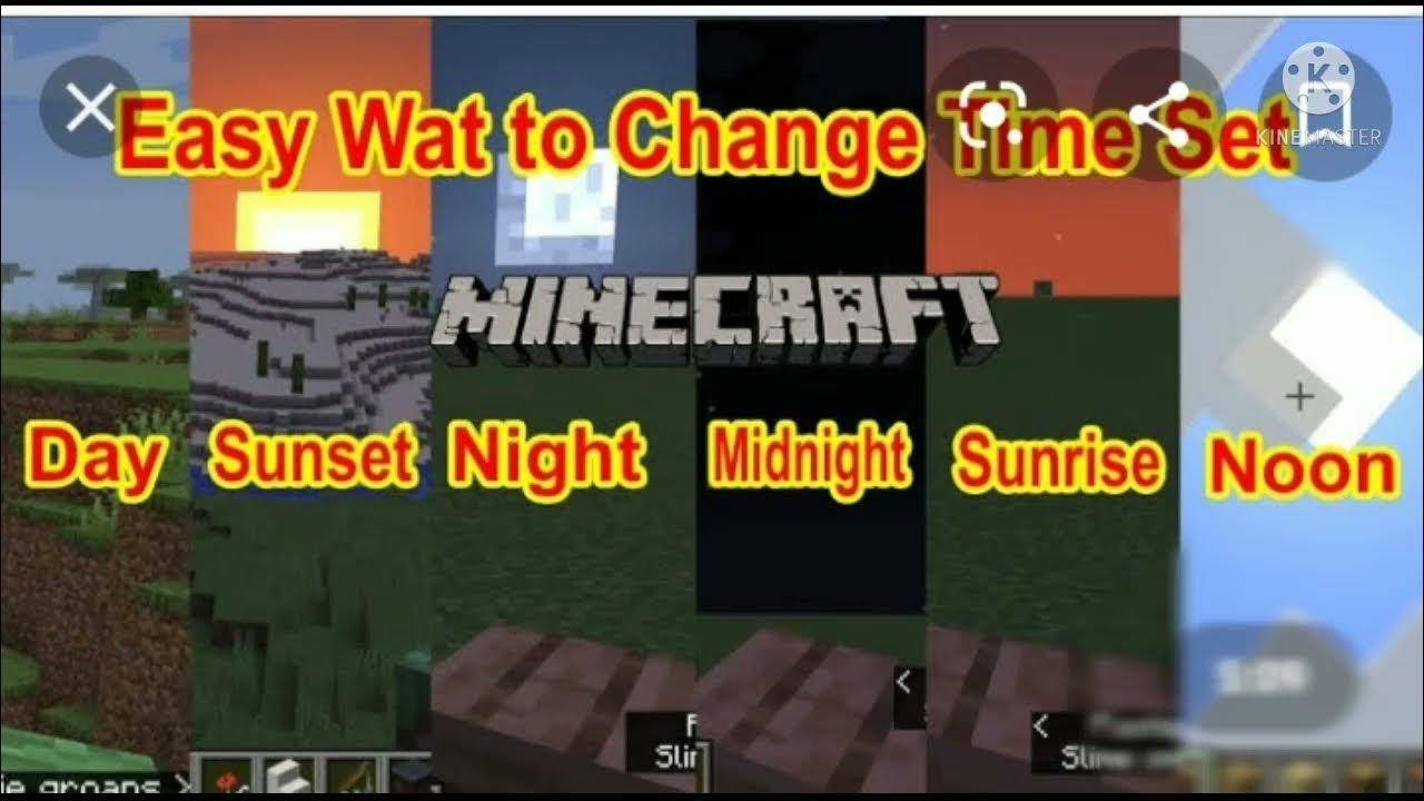 How to change time and wheather in MINECRAFT - YouTube