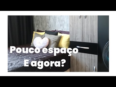 Quarto de casal pequeno e estreito #organização #limpeza