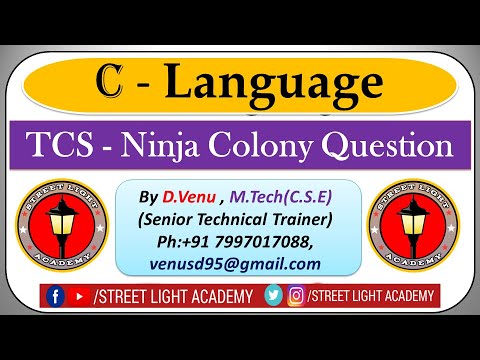 TCS Ninja Colony Questions II C - Language II Street Light Academy ...