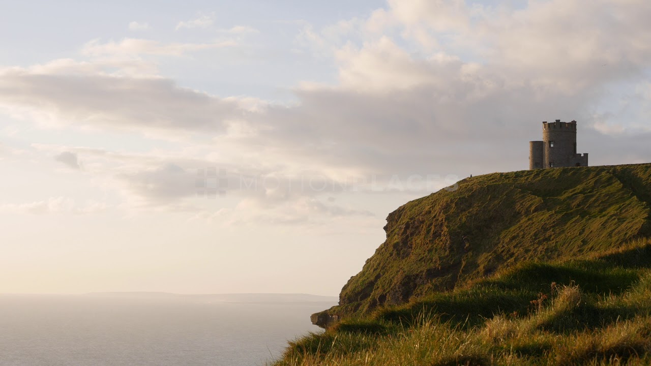 Ireland Cliff Top Castle Free Stock Footage - YouTube