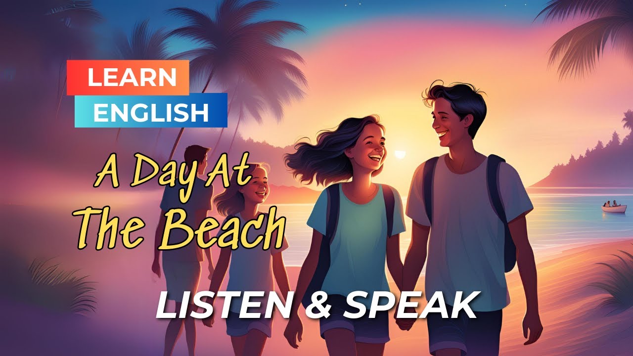 Topic: A Day At The Beach | Learn English | - Practice Listening ...