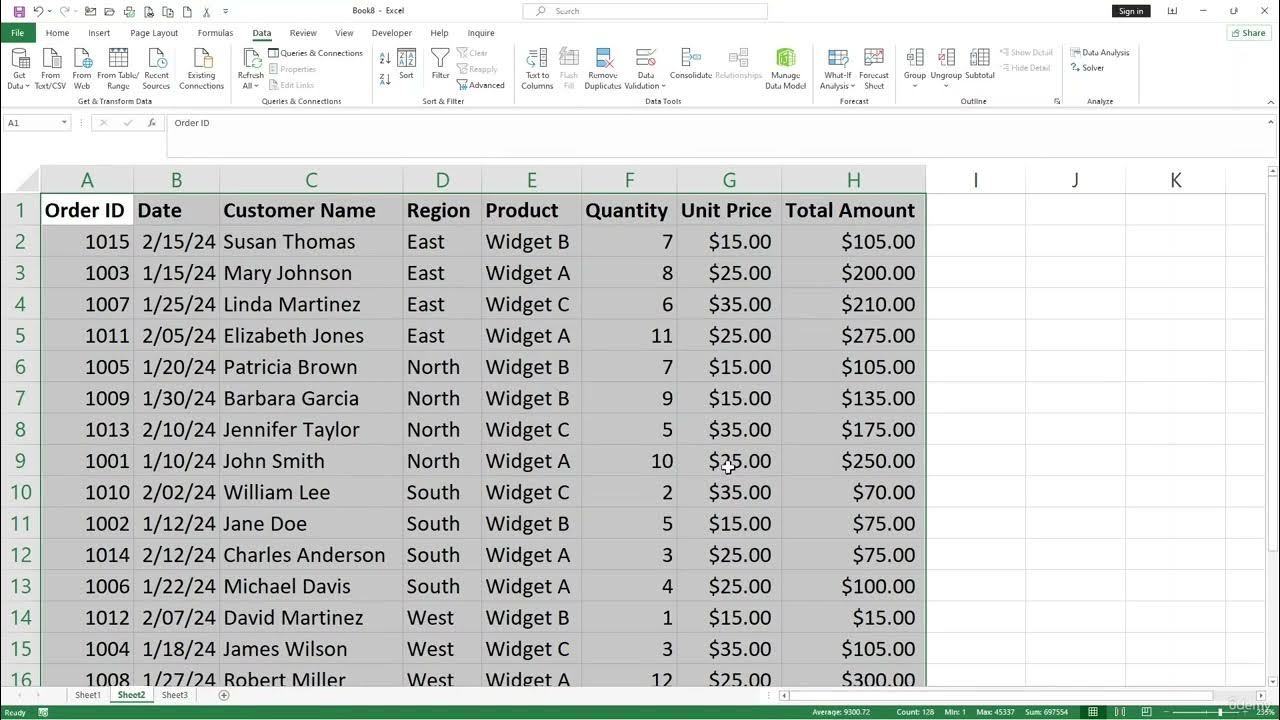 9. Sorting and Filtering Data: Excel - YouTube
