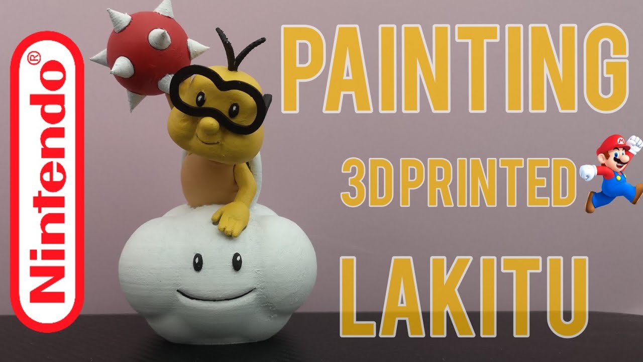 Painting 3D printed Lakitu | Mario character - YouTube