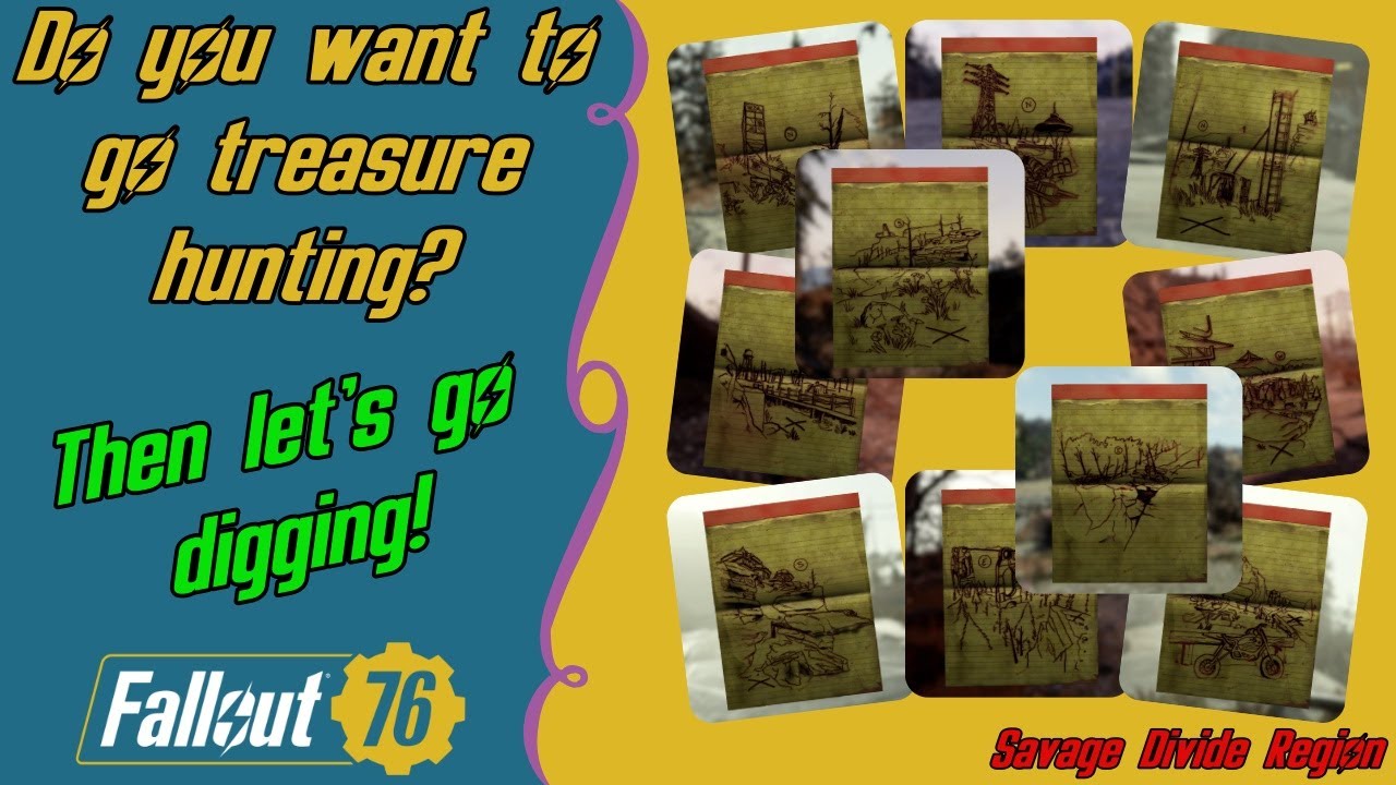 Fallout 76 Treasure Map Dig Sites | Savage Divide Region - YouTube