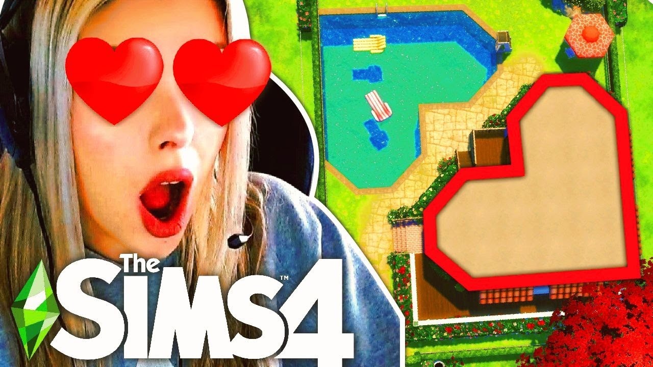 Can I Build a GOOD House Out of This HEART Shape? 💕 SIMS 4 RANDOM SHAPE ...