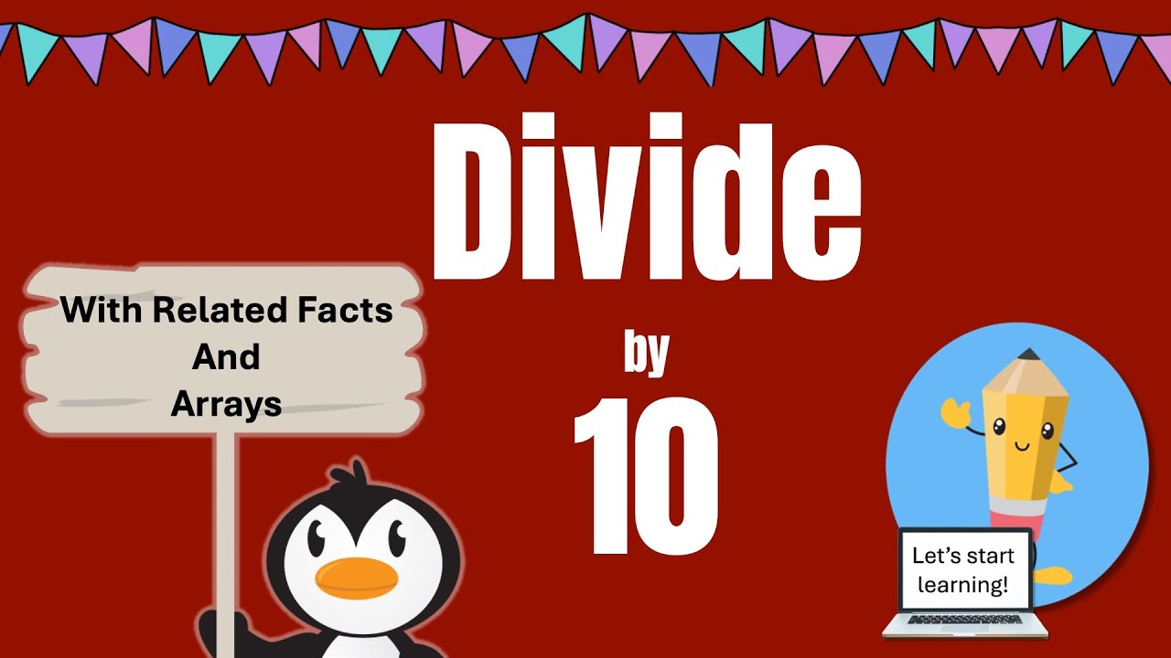 Learn to divide by ten. Use related facts and arrays! - YouTube
