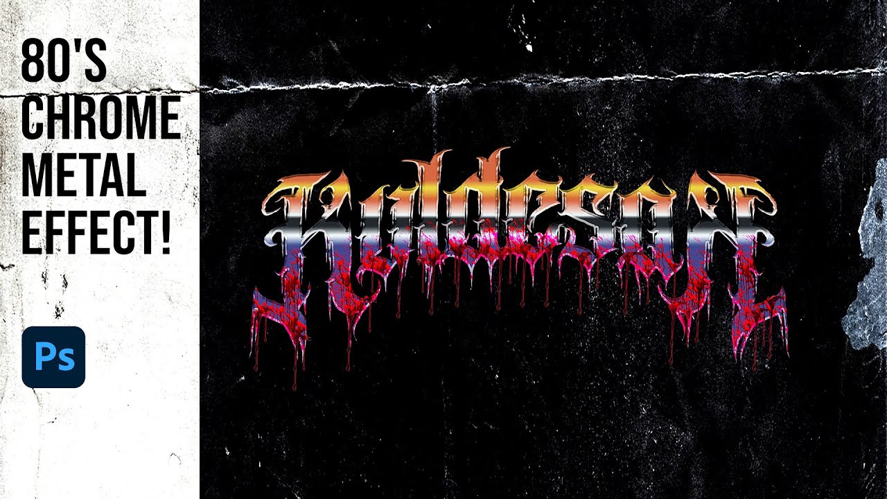 How To Create Amazing 80's Chrome/Metal Effect! - [Photoshop Tutorial ...