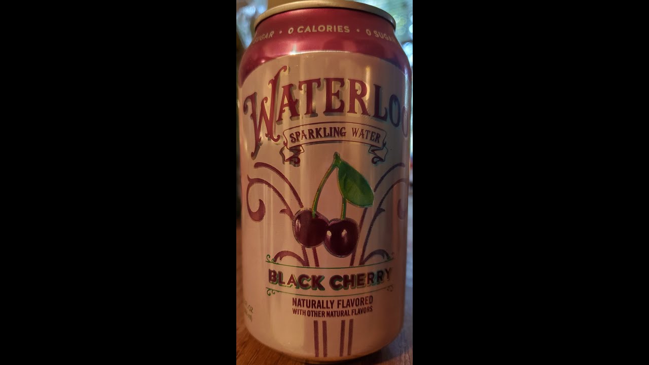 Waterloo Black Cherry Sparkling Water Review - YouTube
