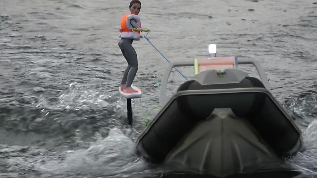 Learning to wake board behind a Rib for all fans of wake boarding and ...