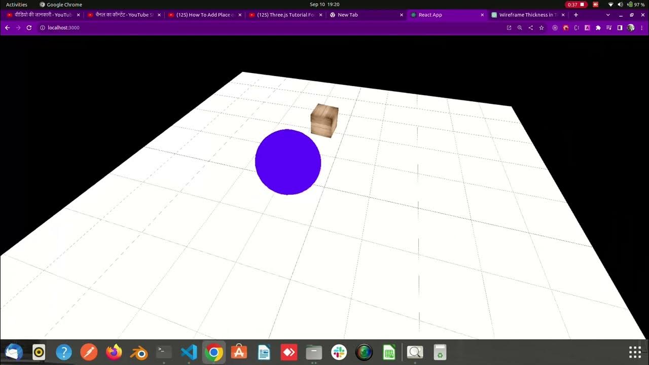 How To Add Sphere in Threejs #threejs #reactjs #paradisehope - YouTube