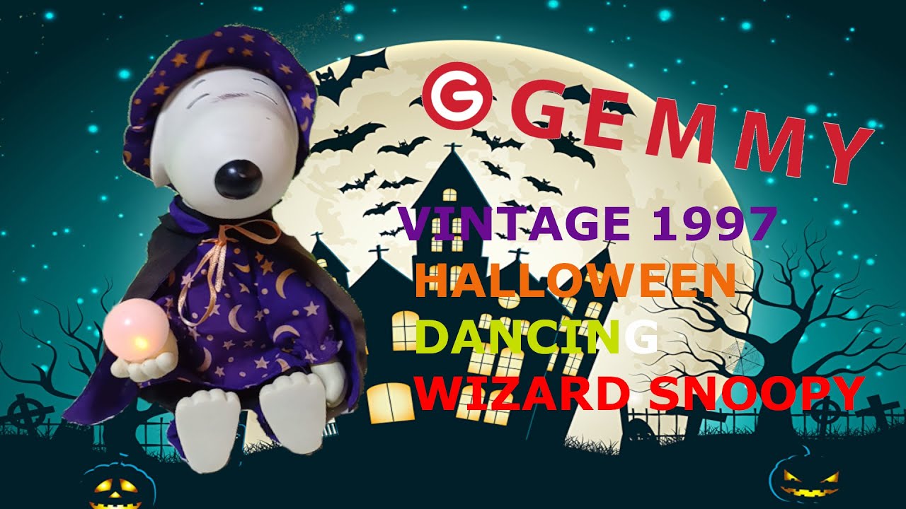 VINTAGE 1997 GEMMY INDUSTRIES HALLOWEEN DANCING WIZARD SNOOPY - YouTube