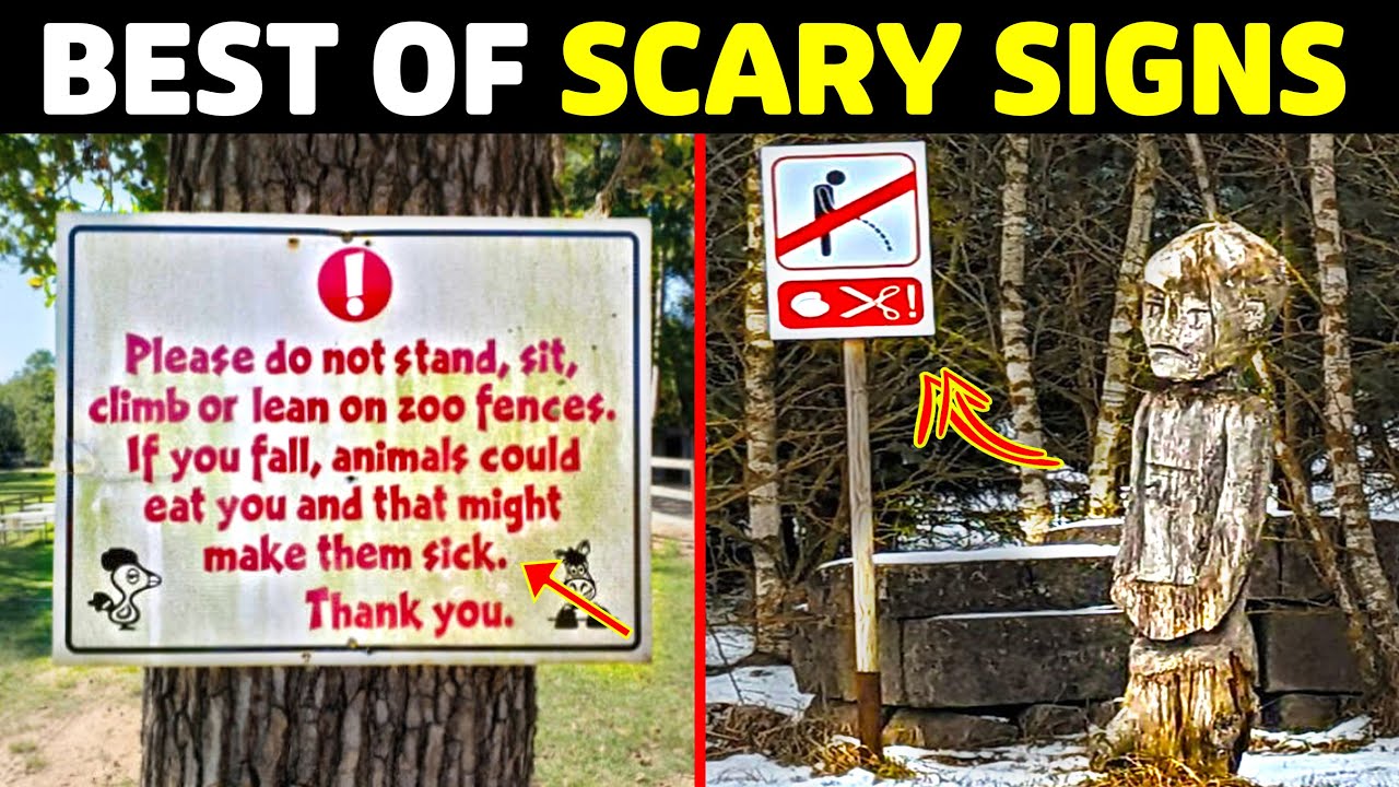 The Best of Oddly Terrifying Signs (Scary Signs) - YouTube