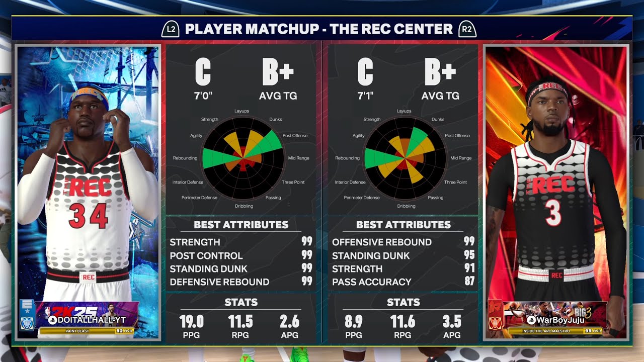 Shaq Build NBA 2K25 Rec | 99 Post Control & 99 Standing Dunk Getting Buckets - YouTube