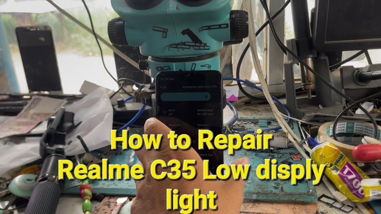 How to repair realme c35 Low display light - YouTube