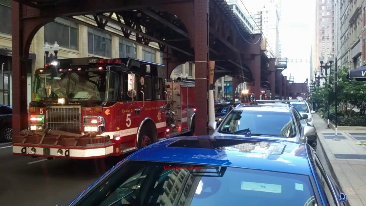 Chicago Fire Department Engine 5 & Truck 2 Responding - YouTube