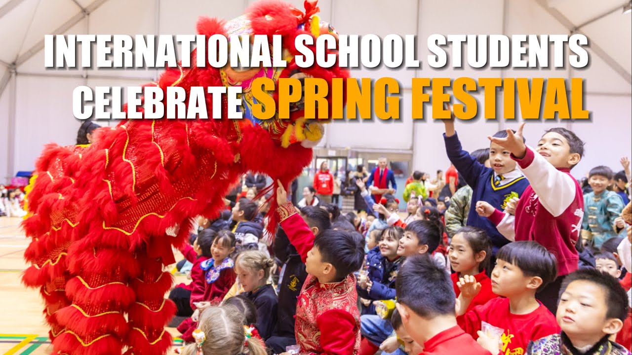 International school students celebrate Spring Festival - YouTube