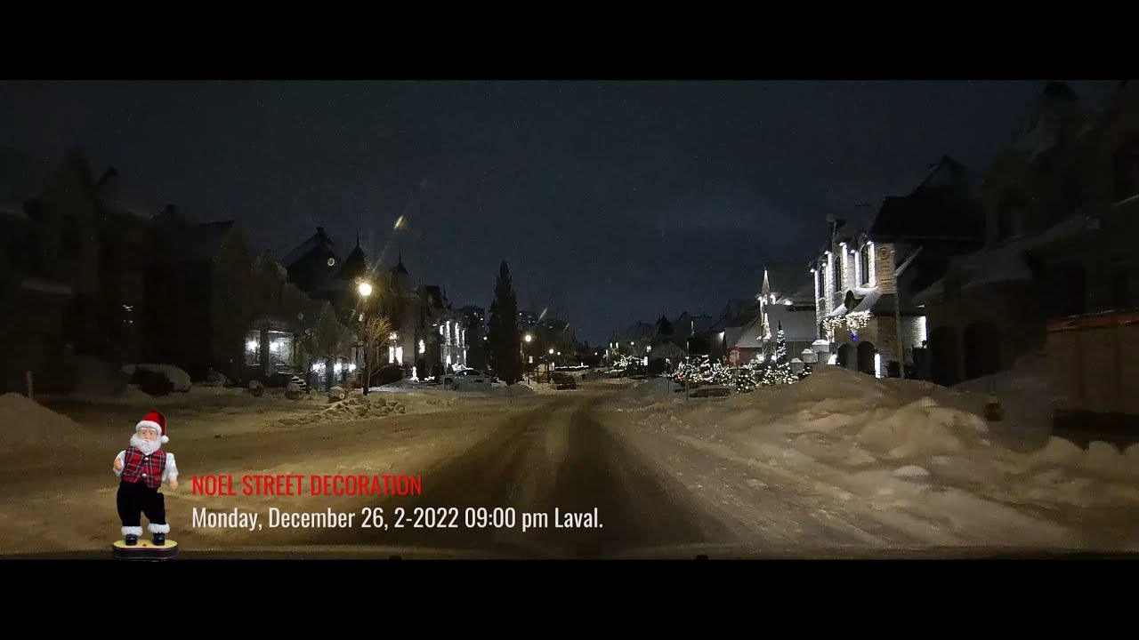 Noel street decoration in Laval (Qc, Canada) - YouTube