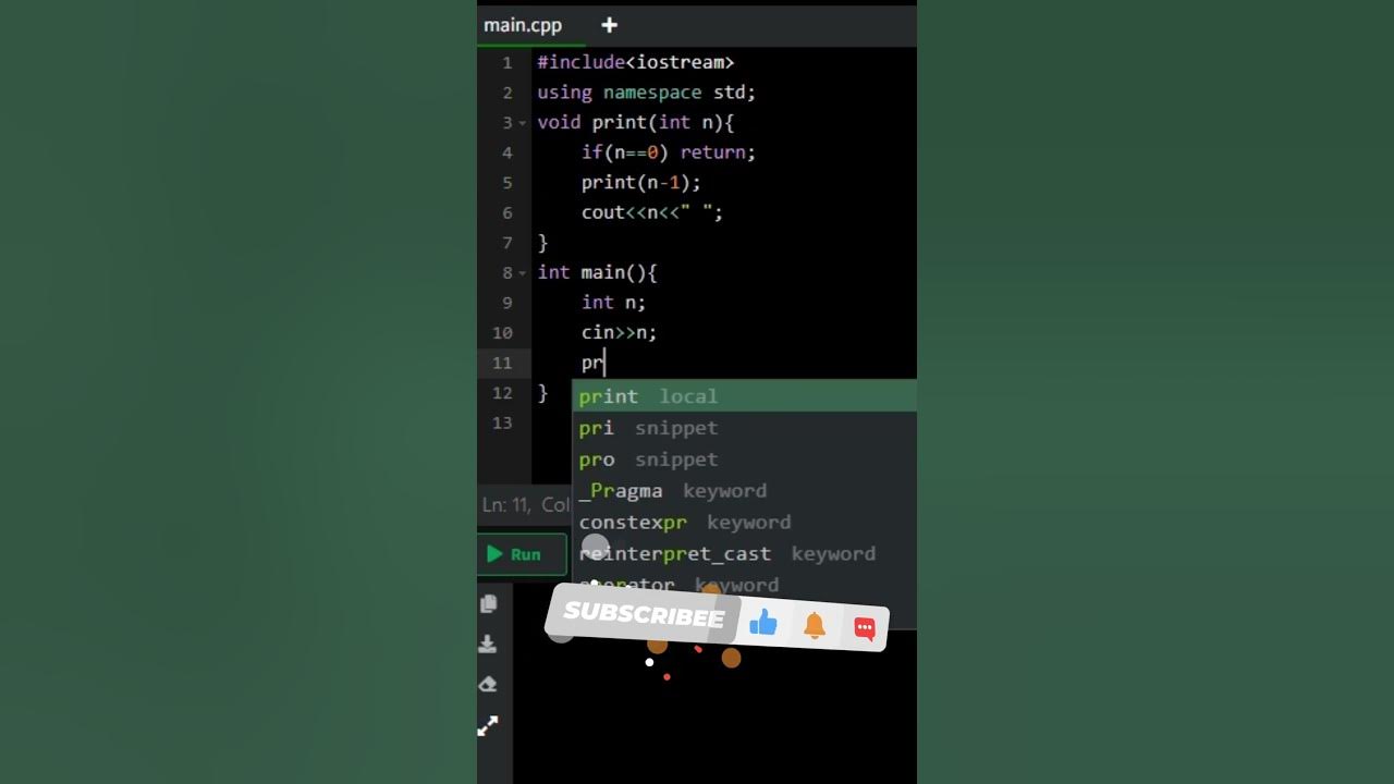 How To Print First N Natural Number Using Recursion👑🔥coding Programming Viral Youtube