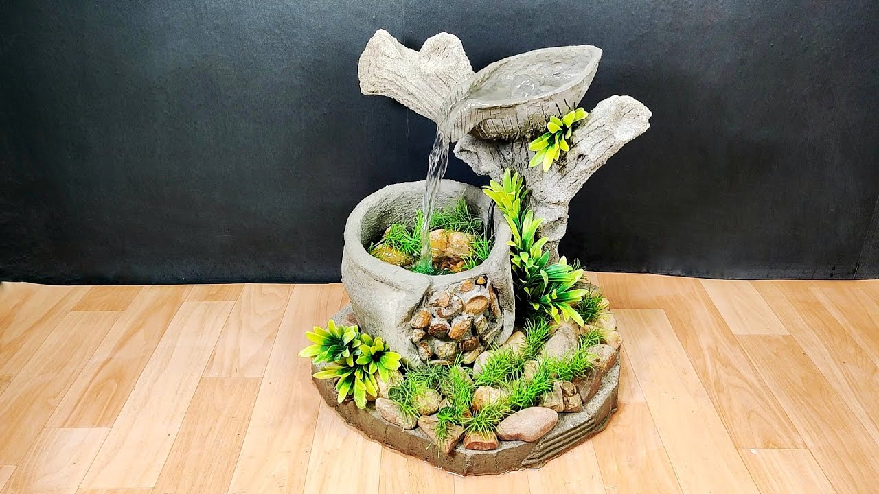 Very very beautiful table top waterfall fountain water fountain making ...