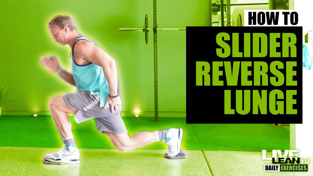 How To Do An ALTERNATING SLIDER REVERSE LUNGE | Exercise Demonstration Video and Guide - YouTube