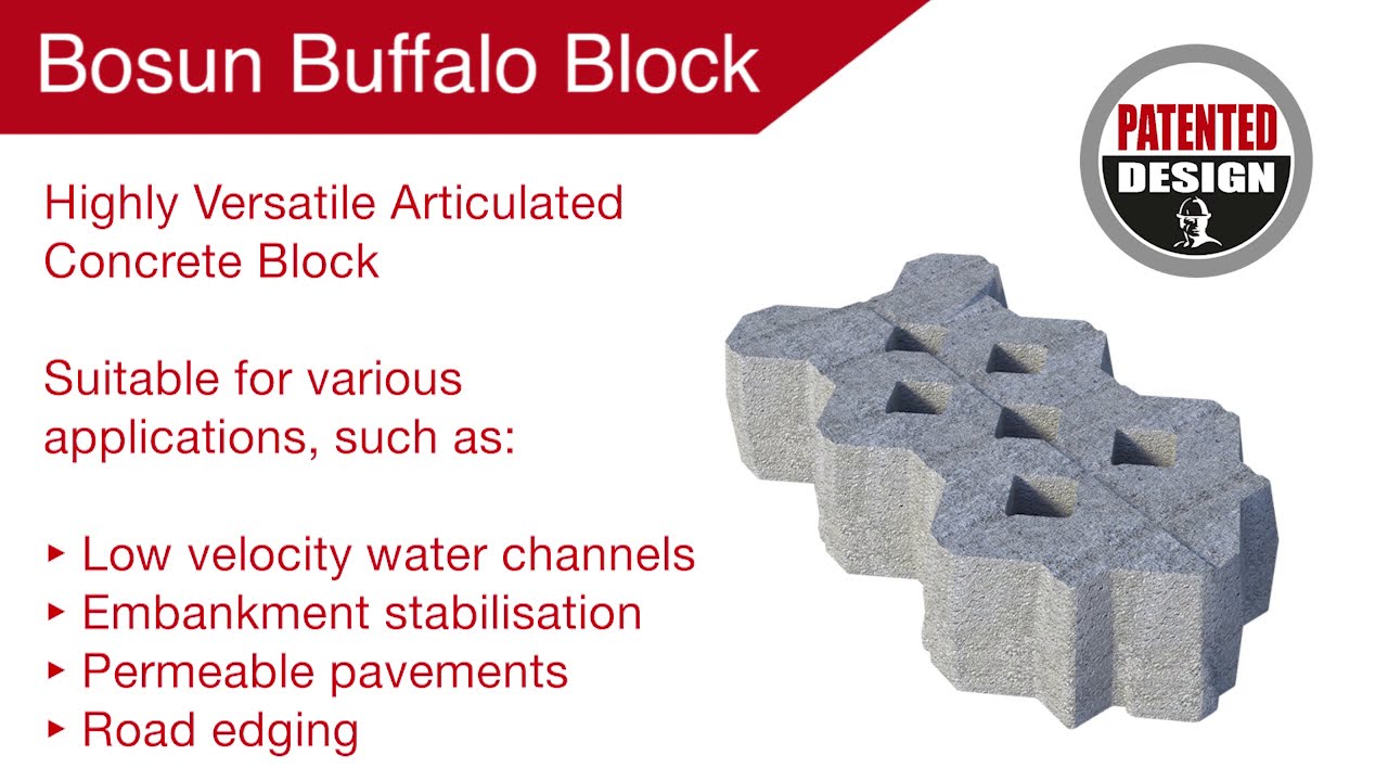 Bosun Buffalo Block - Highly Versatile ACB for Various Erosion Control ...